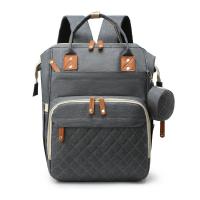 China Customized Logo Mummy Baby Bag Diaper Backpack With Travel Bassinet And Changing Station for sale