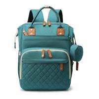 China Customized Logo Mummy Baby Bag Diaper Backpack With Travel Bassinet And Changing Station for sale