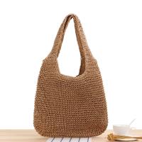 China One-shoulder Hand Woven Straw Tote Bag for Women's Travel and Outgoing Beach Casual for sale