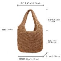 China One-shoulder Hand Woven Straw Tote Bag for Women's Travel and Outgoing Beach Casual for sale