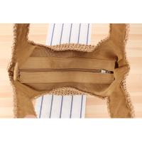 China One-shoulder Hand Woven Straw Tote Bag for Women's Travel and Outgoing Beach Casual for sale