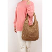 China One-shoulder Hand Woven Straw Tote Bag for Women's Travel and Outgoing Beach Casual for sale