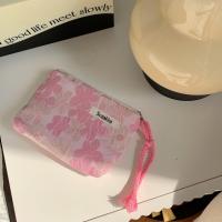 China Travel Makeup Cosmetic Bag Case Custom Cotton Canvas Pouch Toiletry Floral Makeup Bag for sale