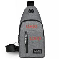 China Customized Logo Men's Chest Bag for Outdoor Sports Solid Color Single Shoulder Bag for sale