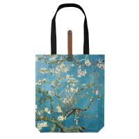 China Painting Reusable Shopping Shoulder Bag Ultra Slim Foldable Canvas Beach Bag for Women for sale