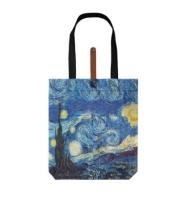 China Painting Reusable Shopping Shoulder Bag Ultra Slim Foldable Canvas Beach Bag for Women for sale