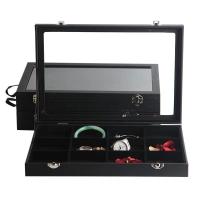 China Custom Logo Accepted PU Leather Jewelry Holder for Necklace Rings Earrings Storage for sale