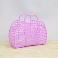 China Kids Beach Bag Reusable Gift Basket Open Closure Plastic Tote Bag for Girls and More for sale