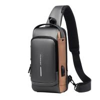 China 2023 Latest Fashion Men's Crossbody Sling Bag with Water Proof Design and Custom Logo for sale