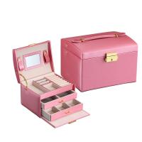 China Accepable OEM/ODM Fashion Suit Travel Jewelry Boxes with Large Storage in Pu Leather for sale