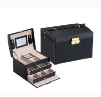 China Accepable OEM/ODM Fashion Suit Travel Jewelry Boxes with Large Storage in Pu Leather for sale