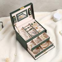 China Accepable OEM/ODM Fashion Suit Travel Jewelry Boxes with Large Storage in Pu Leather for sale