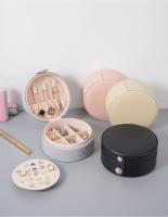 China Jewellery Case Velvet Travel Jewelry Box Organizer With Customized Color For Benefit for sale