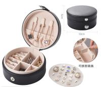 China Jewellery Case Velvet Travel Jewelry Box Organizer With Customized Color For Benefit for sale