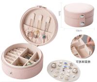 China Jewellery Case Velvet Travel Jewelry Box Organizer With Customized Color For Benefit for sale