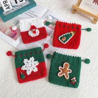 China Handmade Crochet Pocket Bag Bundle Santa Claus Change Bags Coin Purse Christmas Gifts for sale