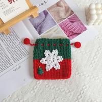 China Handmade Crochet Pocket Bag Bundle Santa Claus Change Bags Coin Purse Christmas Gifts for sale