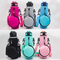 China Customized Logo Neoprene Water Bottle Cooler with Adjustable Shoulder Strap and Pouch for sale