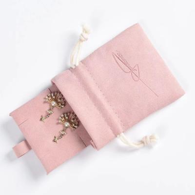 China Custom Logo Small Dice Earrings Bracelets Necklaces Velvet Dust Packaging Pouch for Gift for sale