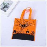 China Halloween Decorations Props Child Portable Pumpkin Cloth Candy Bag for Kids Party for sale
