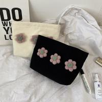 China Small Blank Zipper Cotton Canvas Cosmetic Make Up Bag With Logo for Customized Color for sale