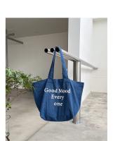 China All Seasons Vintage Denim Letter Tote Bag Customized for Large Capacity and More for sale