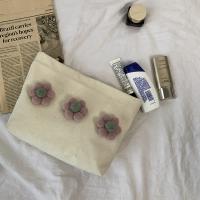 China Small Blank Zipper Cotton Canvas Cosmetic Make Up Bag With Logo for Customized Color for sale