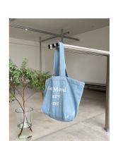 China All Seasons Vintage Denim Letter Tote Bag Customized for Large Capacity and More for sale