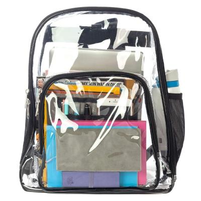 China Customized Heavy Duty Transparent PVC School Backpack Bag for Transparent School Bag for sale