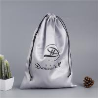 China Custom Logo Satin Drawstring Bag for Hair Wig Storage and Large Silk Gift Packaging for sale