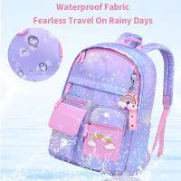 China Little Kids School Bag Large Capacity Colorful Pink Custom Logo Backpack for Children for sale