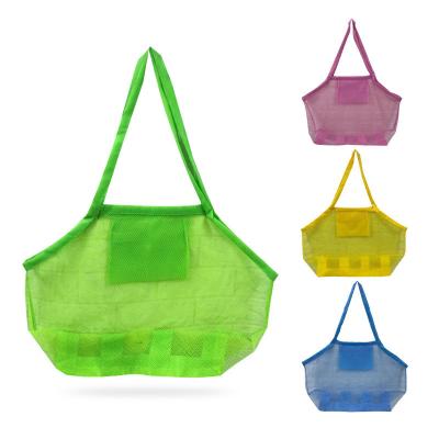 China Newest Fashinable Style Kids Sand Away Foldable Beach Tote Bag Toys Storage Mesh Bag for sale