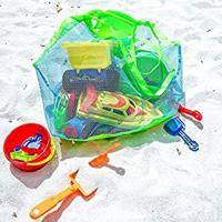 China Newest Fashinable Style Kids Sand Away Foldable Beach Tote Bag Toys Storage Mesh Bag for sale