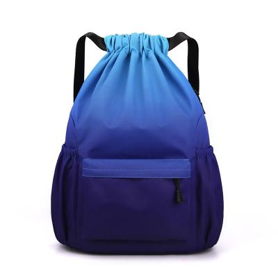China Custom Color Printed Practical Lightweight Durable Waterproof Drawstring Gym Backpack for sale