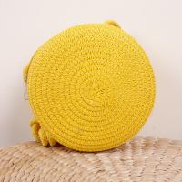 China Unisex Retro Trend Beach Bag Woven Straw Handbag for Large Capacity Cross-Body Bags for sale