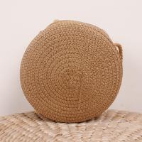 China Unisex Retro Trend Beach Bag Woven Straw Handbag for Large Capacity Cross-Body Bags for sale