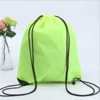 China Nylon Material Colorful Drawstring Backpack Bag With Printed Logo for Daily Life for sale