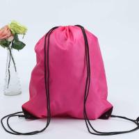 China Nylon Material Colorful Drawstring Backpack Bag With Printed Logo for Daily Life for sale