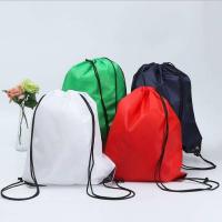 China Nylon Material Colorful Drawstring Backpack Bag With Printed Logo for Daily Life for sale