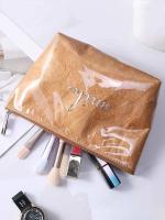 China Travel-Friendly Waterproof Cosmetic Bag with Solid Pattern and Customized Color Options for sale