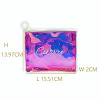China Custom Holographic TPU PVC Zipper Bag for Women Makeup Cosmetic Pouch Design for sale