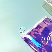 China Custom Holographic TPU PVC Zipper Bag for Women Makeup Cosmetic Pouch Design for sale