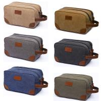 China Canvas Toiletry Bag for Men Custom Beard Grooming Shaving Dopp Kit Cosmetic Travel for sale