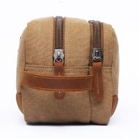 China Canvas Toiletry Bag for Men Custom Beard Grooming Shaving Dopp Kit Cosmetic Travel for sale