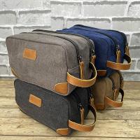 China Canvas Toiletry Bag for Men Custom Beard Grooming Shaving Dopp Kit Cosmetic Travel for sale