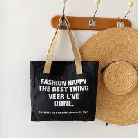 China Open Closure Fashion Style Customized Printing Canvas Shopping Bags Large Cotton Tote Bag for sale