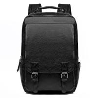 China Acceptable OEM/ODM PU Leather Men's Laptop Backpack with Interior Computer Interlayer for sale