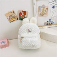 China Furry Minnie Plush Children School Bag for Kids Bunny Backpack Pink Cartoon Mini Zipper Velvet Backpack for sale