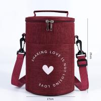 China Adjustable Shoulder Strap Insulated Reusable Lunch Bag for Women Allover Print Food for sale