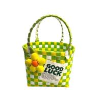 China Colorful Kids Mini Shopping Storage Toy Basket Folding Portable Customized Handbag for sale